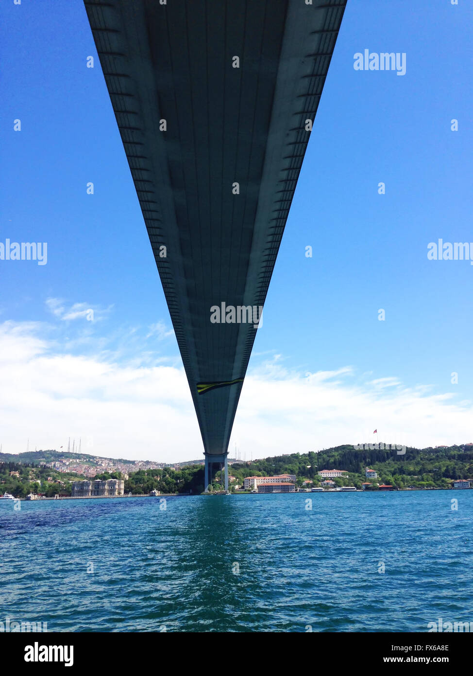 Bottom view of Bosphorus bridge Stock Photo - Alamy
