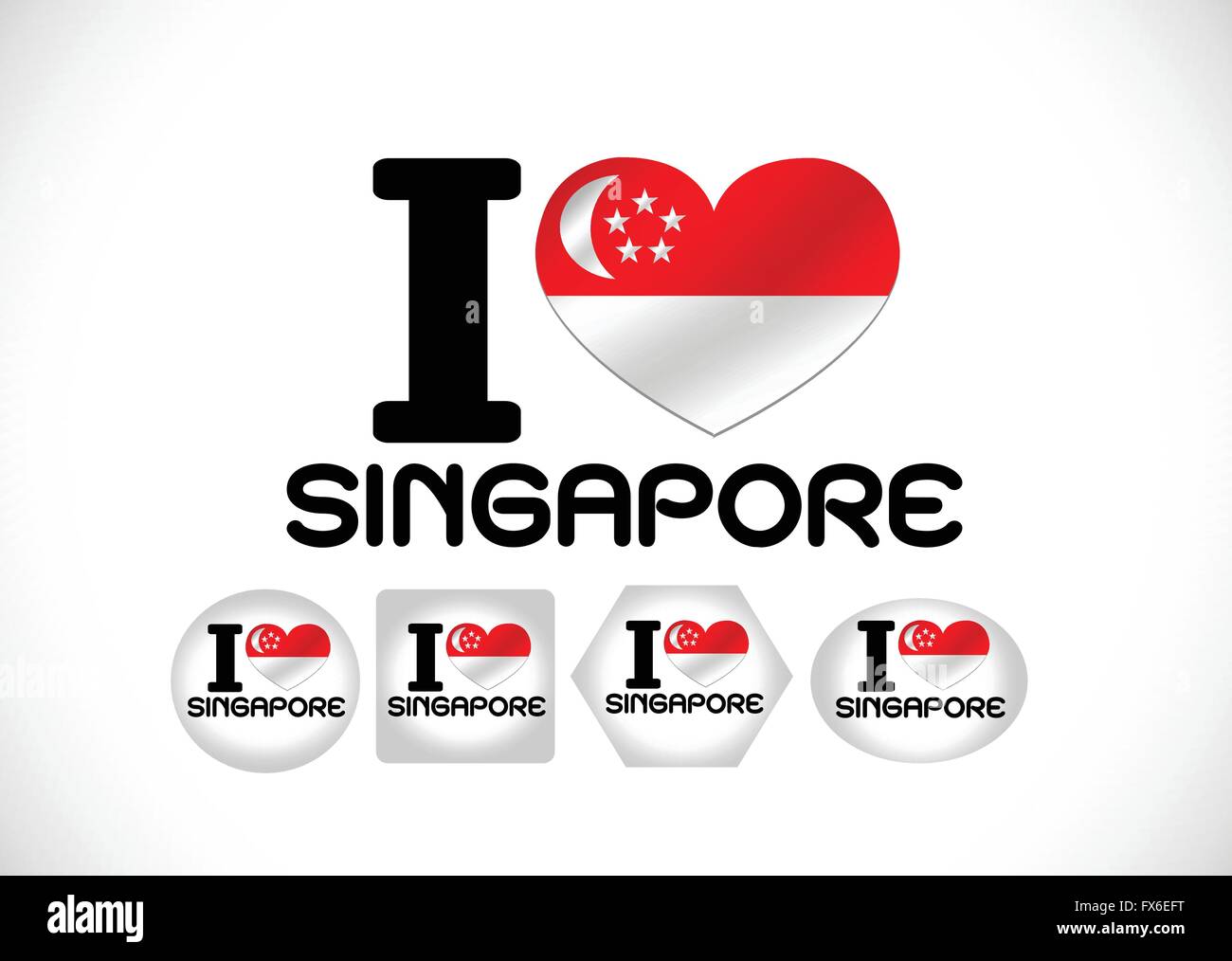 National flag of Singapore themes idea design Stock Vector Image & Art ...