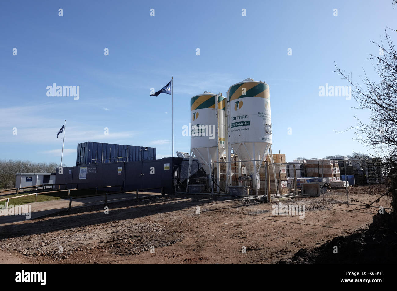 tarmac dry mortar silo on a building site Stock Photo - Alamy