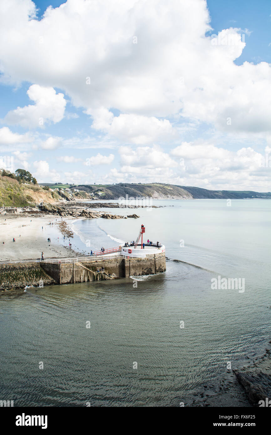 The pier on the beach in the village of Looe, Cornwall Stock Photo - Alamy