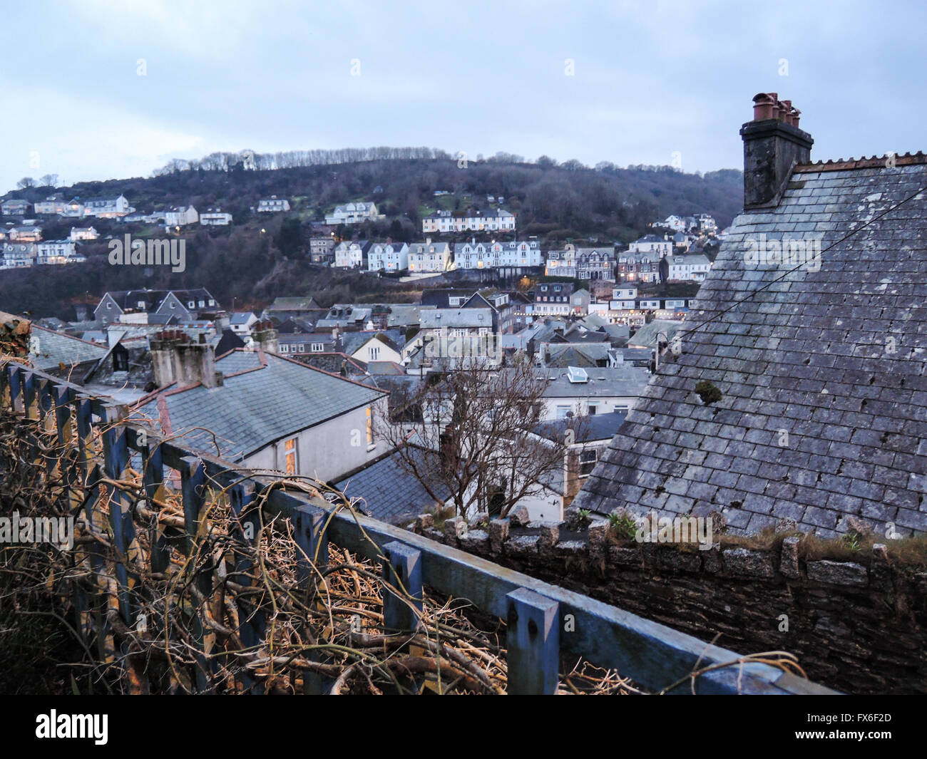 Rooftops in the village of Looe, Cornwall - England Stock Photo - Alamy