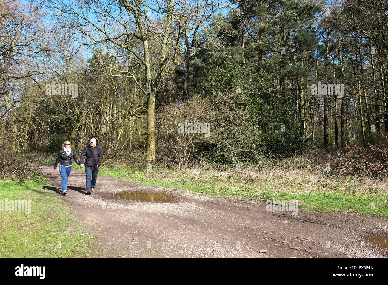 people walking along a country path Stock Photo - Alamy