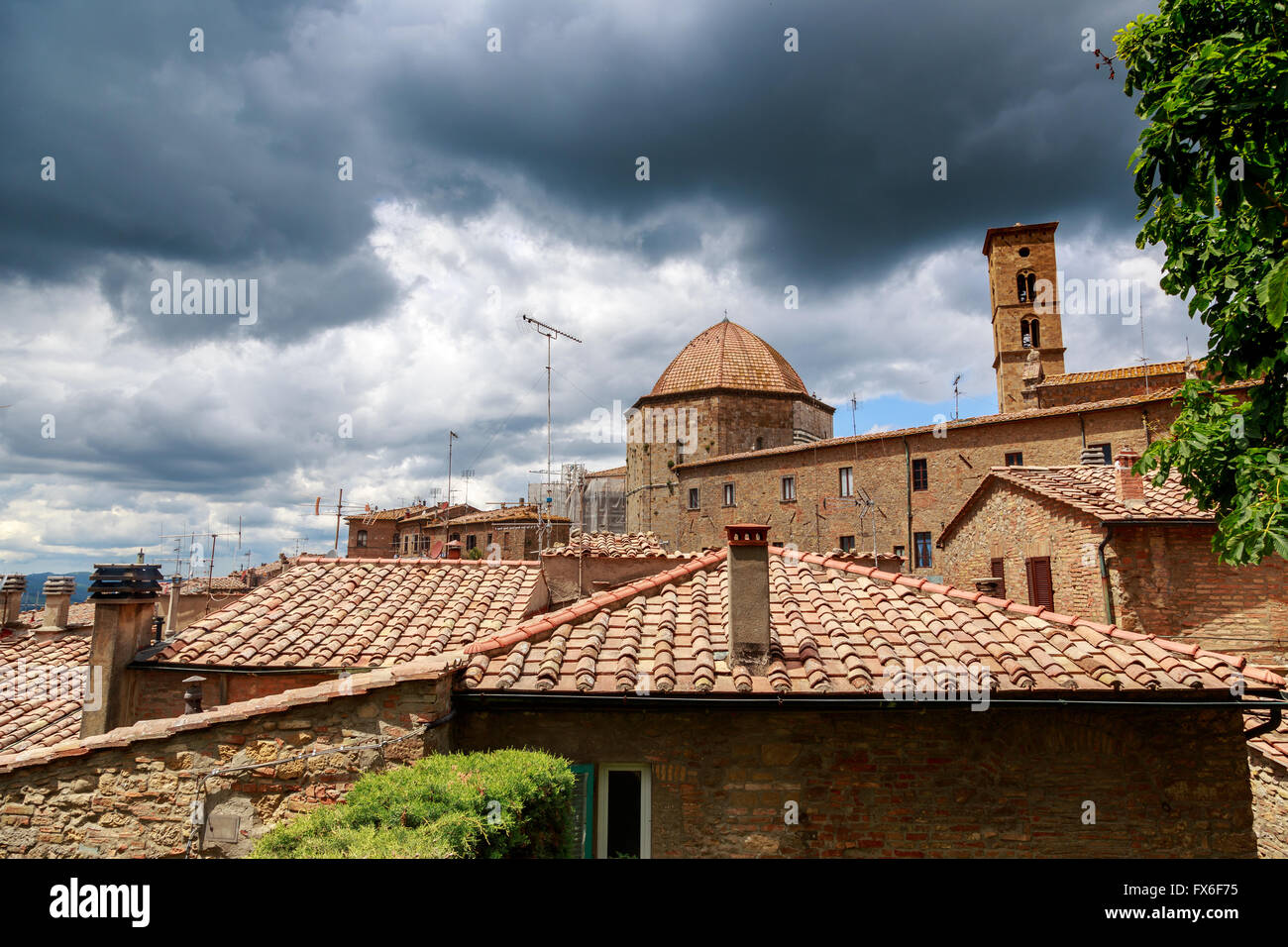 Ancient center of village Volterra, Tuscany, Italy Stock Photo - Alamy