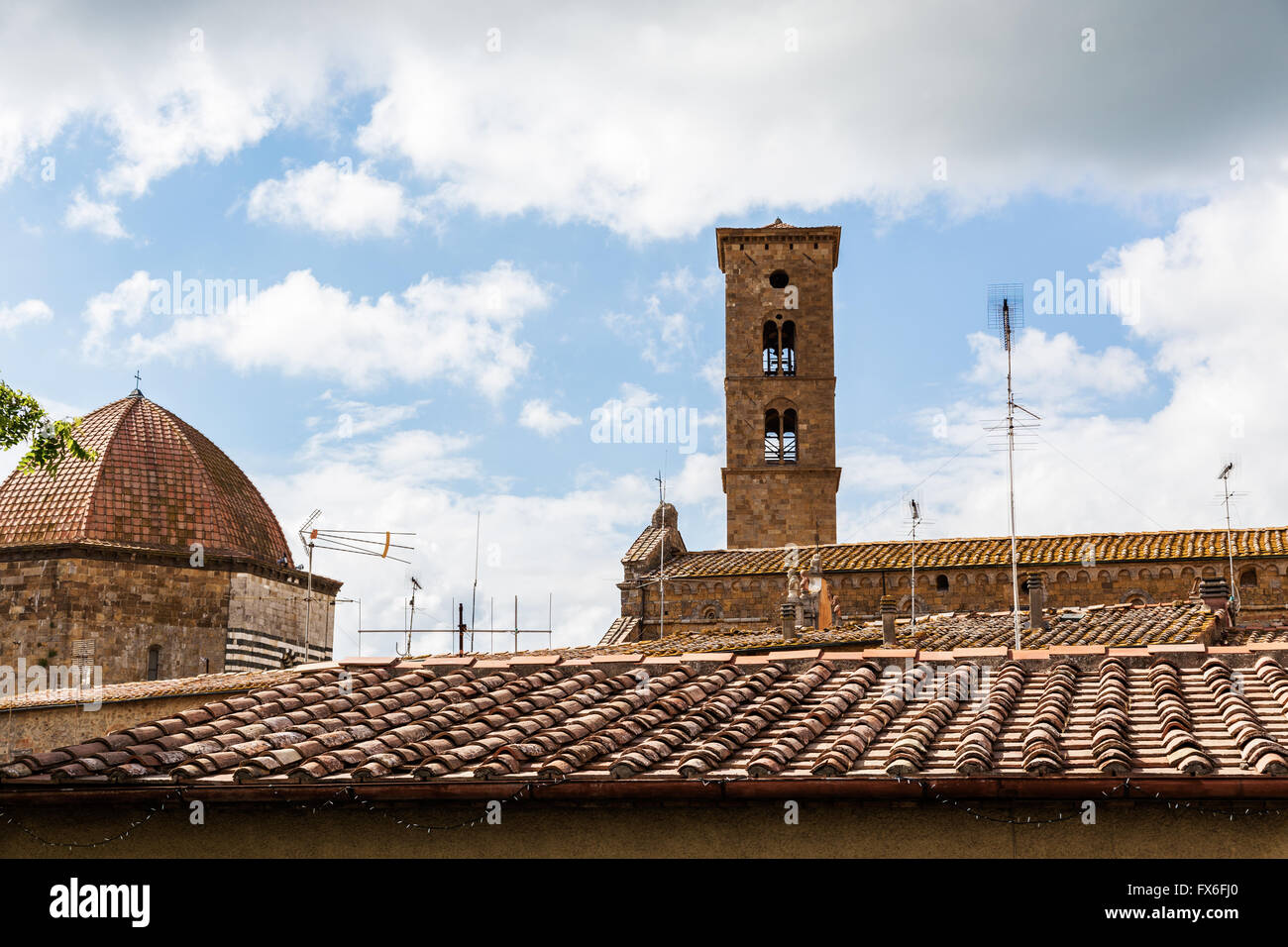 Tower of volterra cathedral hi-res stock photography and images - Alamy