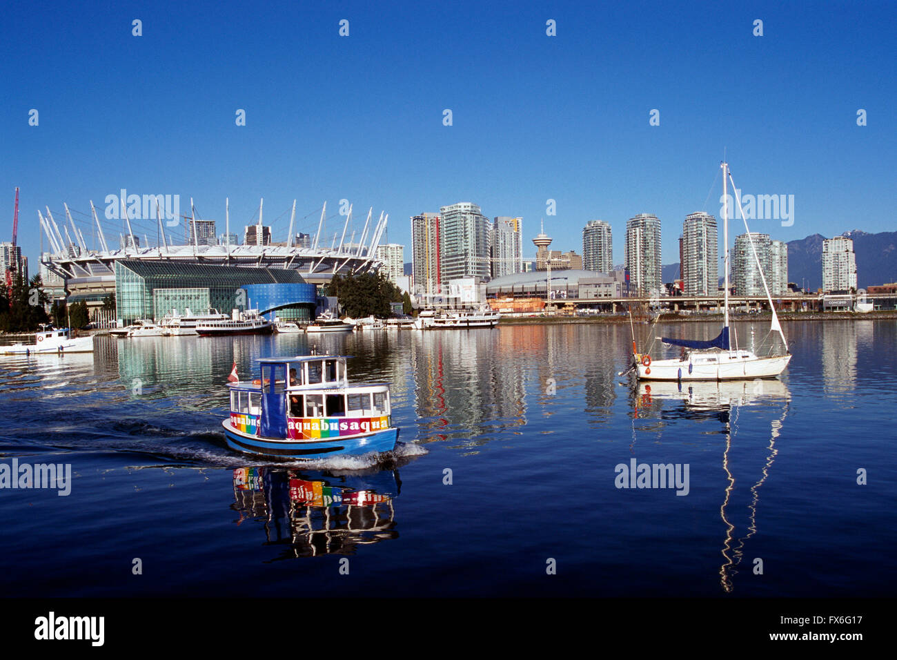 Vancouver, BC, British Columbia, Canada - Aquabus Ferry travelling in ...