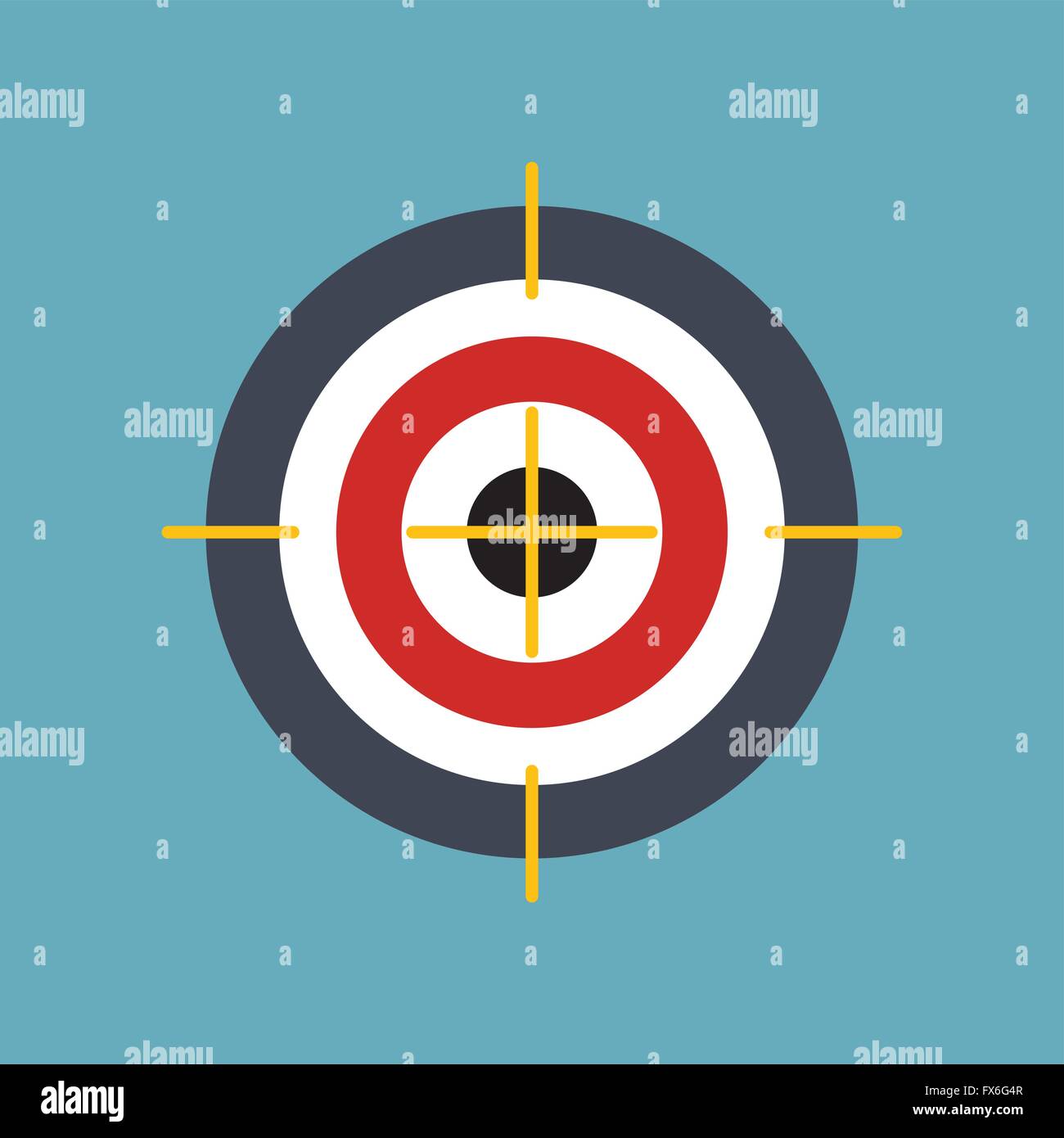 Target Flat Concept Icon Vector Illustration. Target Icon Image Stock ...