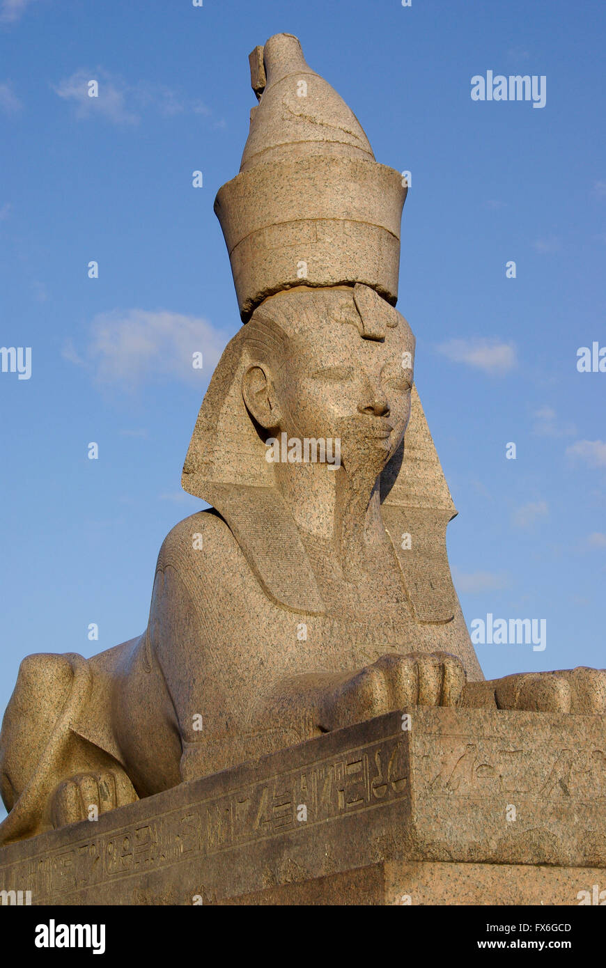 Russia. St. Petersburg. Egyptian Sphinx on the University Embankment ...