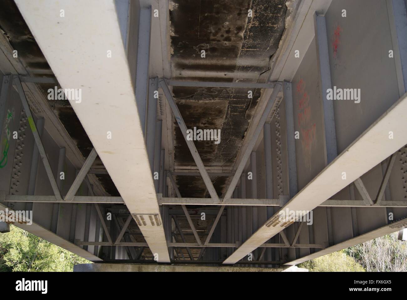 Road bridge underside Stock Photo - Alamy