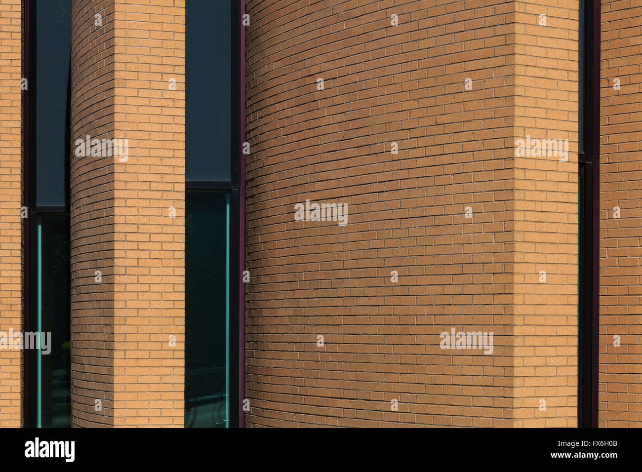 Abstract image of curved exterior brick walls Stock Photo - Alamy