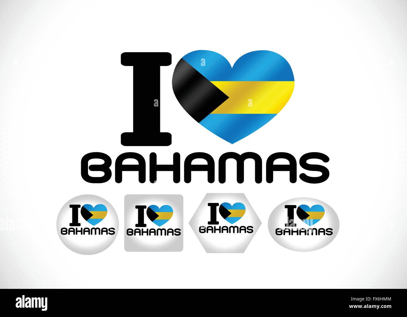 National flag of the Bahamas themes idea design Stock Vector Image ...
