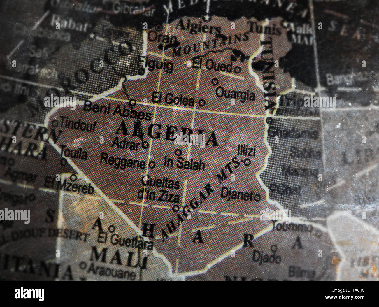 Algeria map hi-res stock photography and images - Alamy