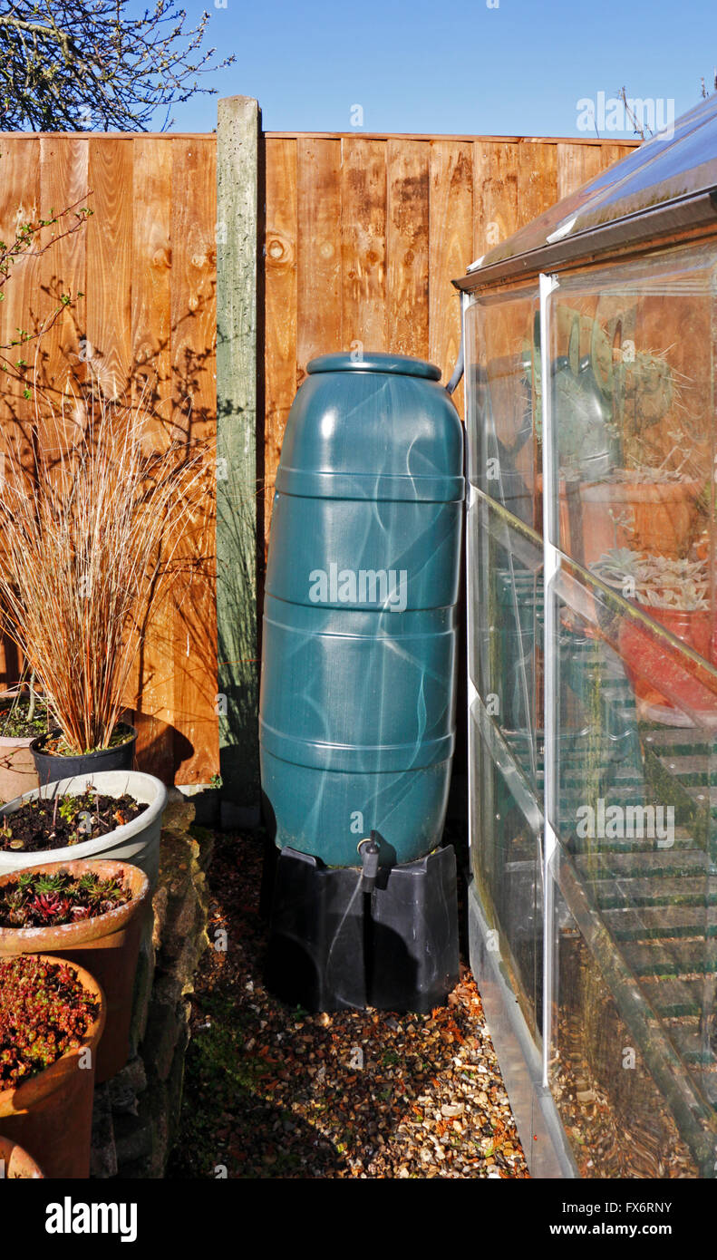 An upright water butt for collecting and storing rain water from a ...