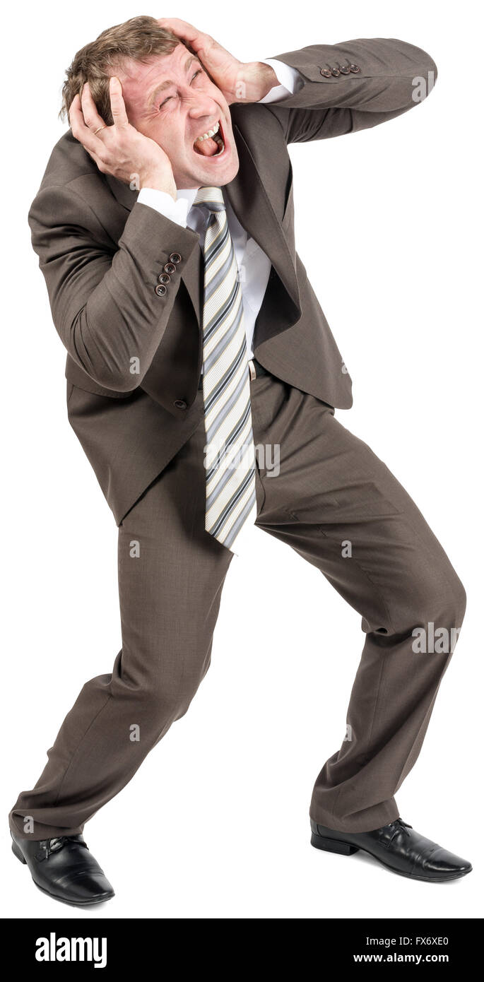 Cover ears man Cut Out Stock Images & Pictures - Alamy