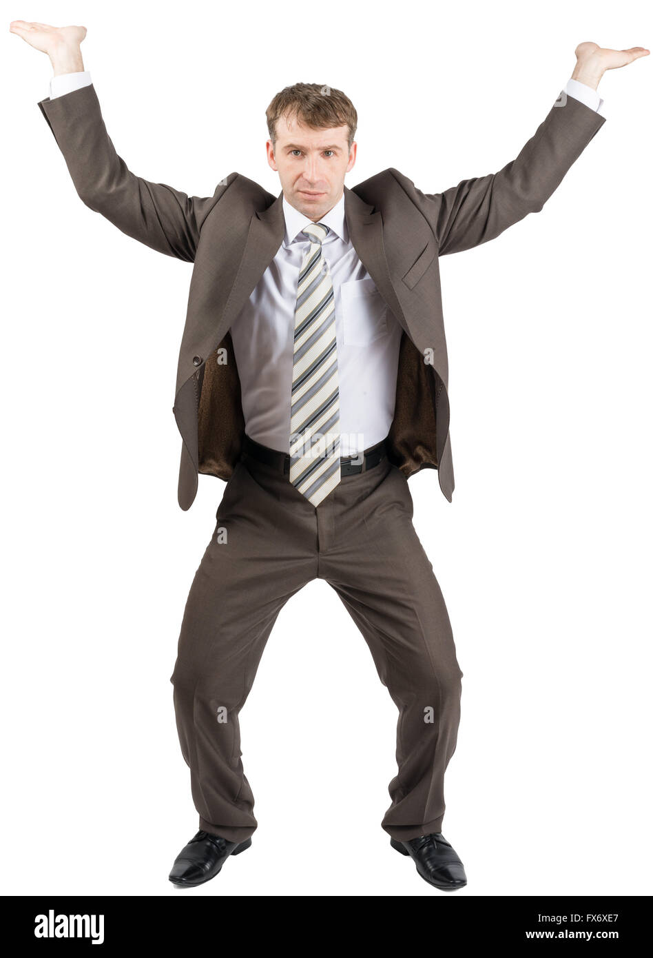Guy with arms up suit hi-res stock photography and images - Alamy