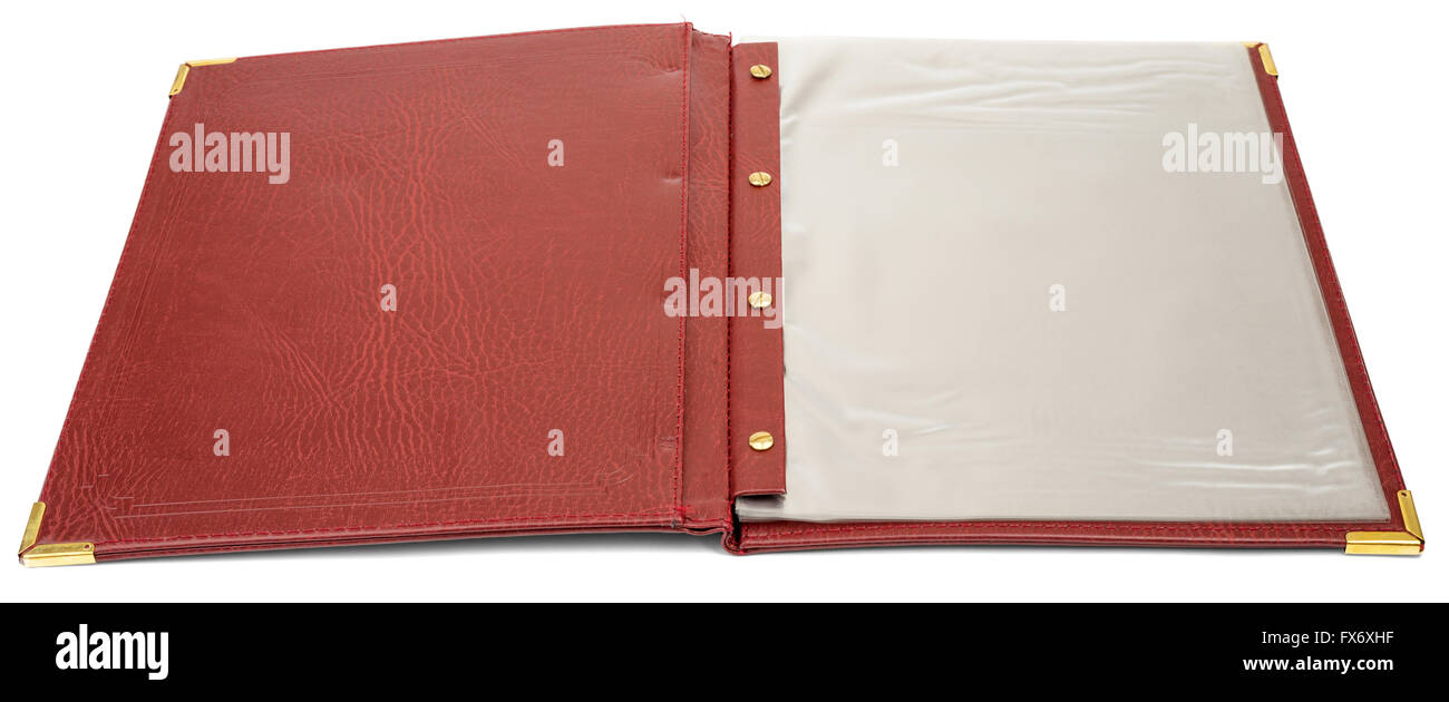 Brown leather folder Stock Photo - Alamy