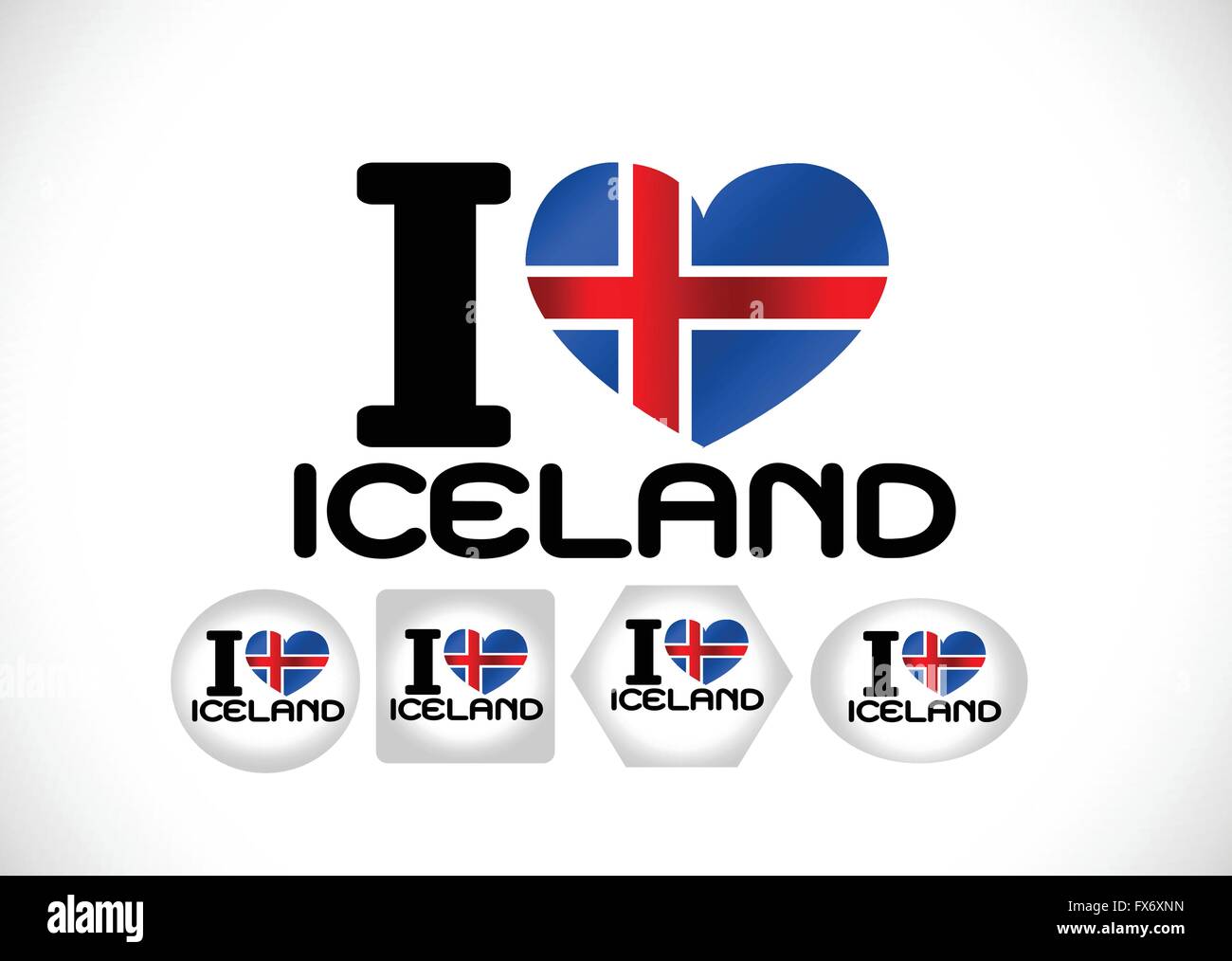National flag of Iceland themes idea design Stock Vector Image & Art ...