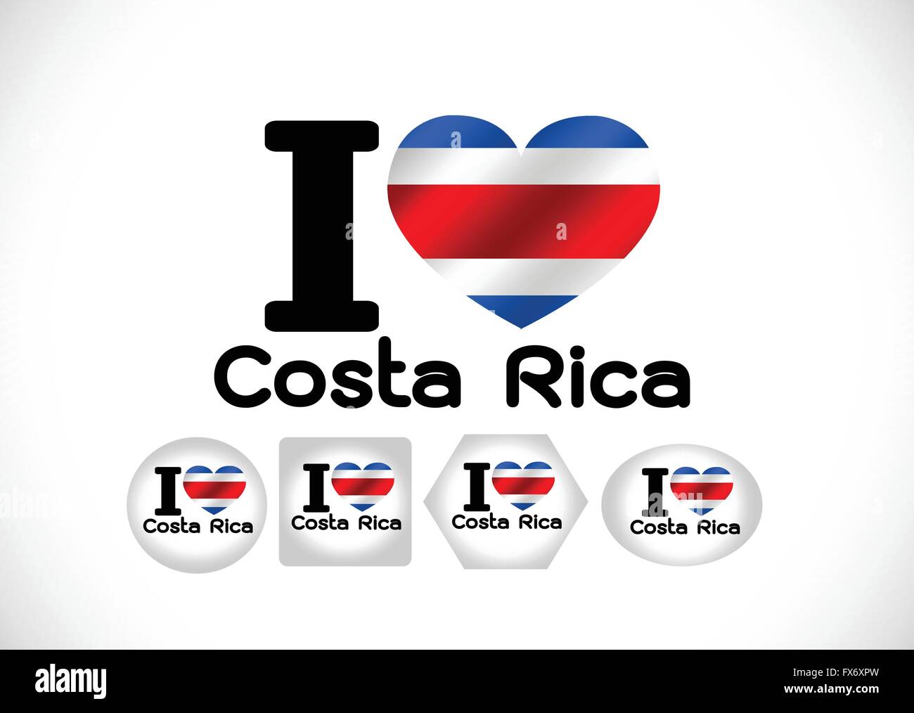 National flag of Costa Rica themes idea design Stock Vector Image & Art ...