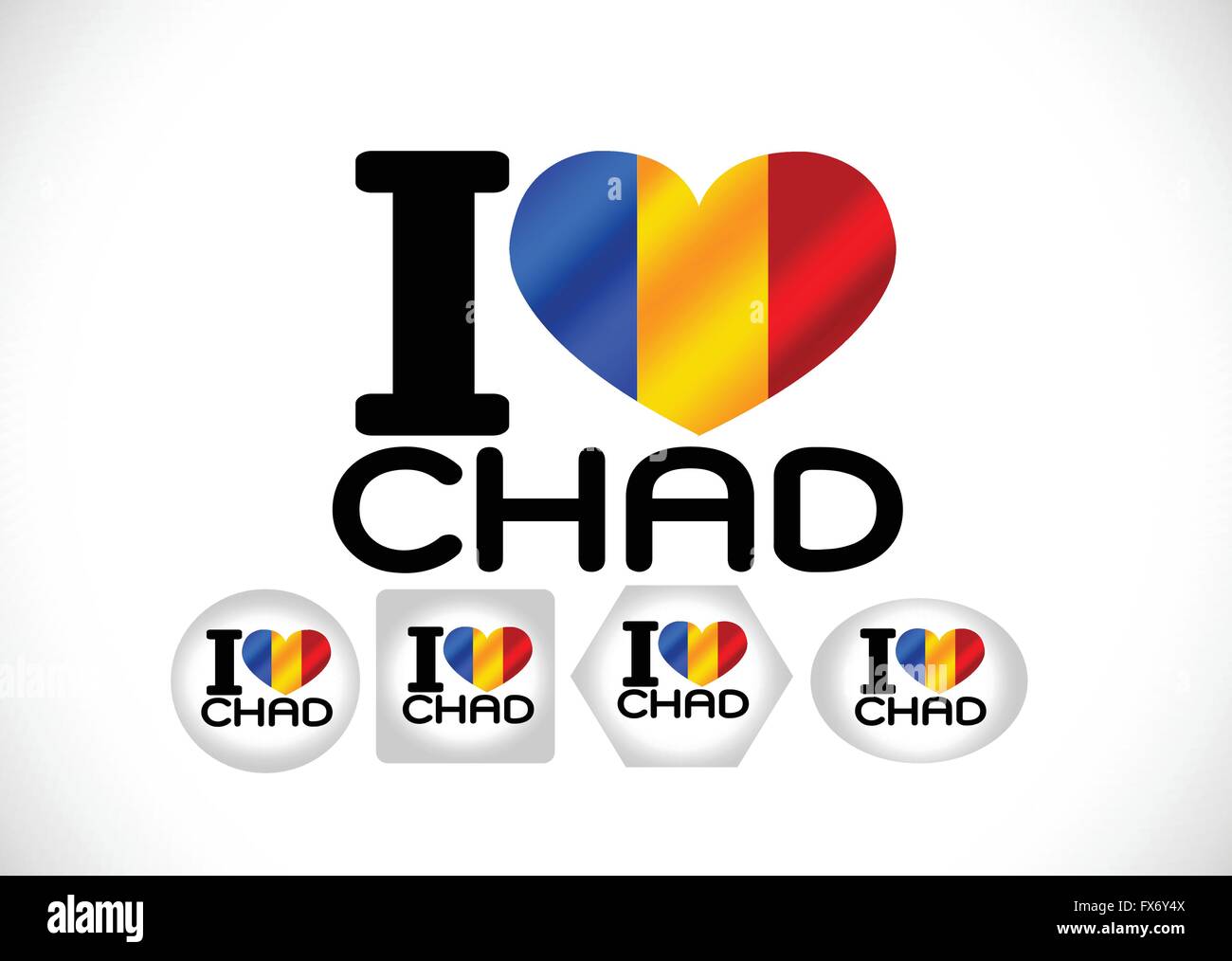 Chad flag themes idea design Stock Vector Image & Art - Alamy