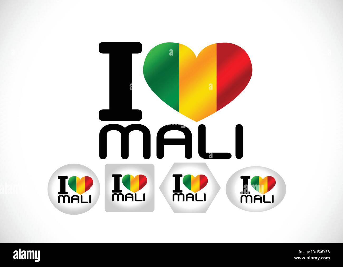 Republic of Mali flag themes idea design Stock Vector Image & Art - Alamy