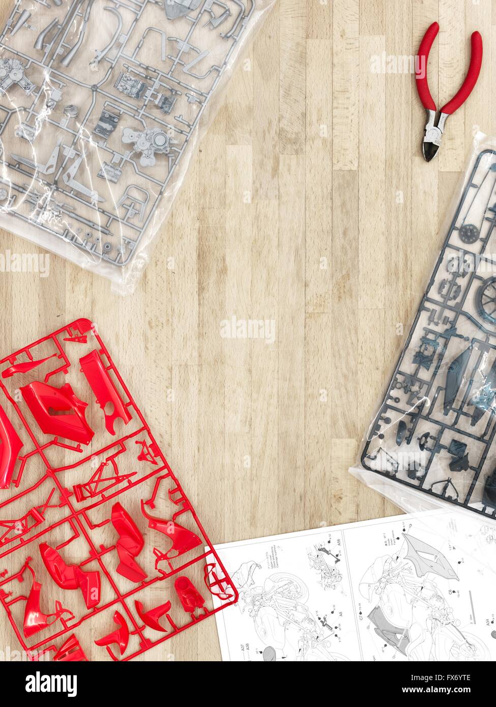 A studio photo of a plastic model kit Stock Photo - Alamy