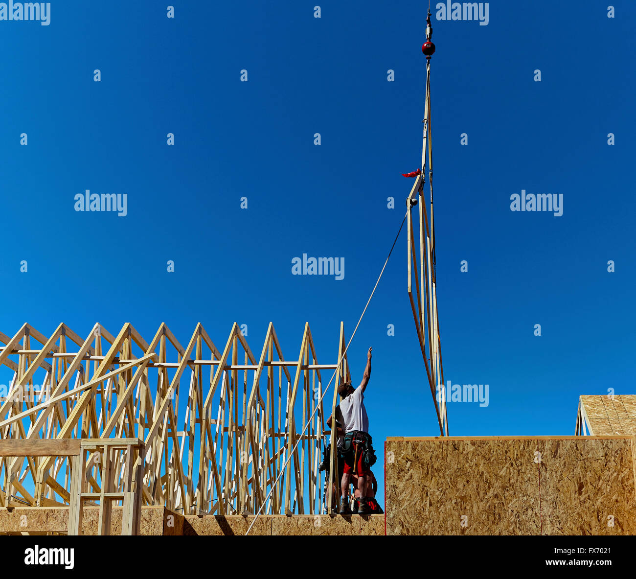 Wood slab roof on house hi-res stock photography and images - Alamy