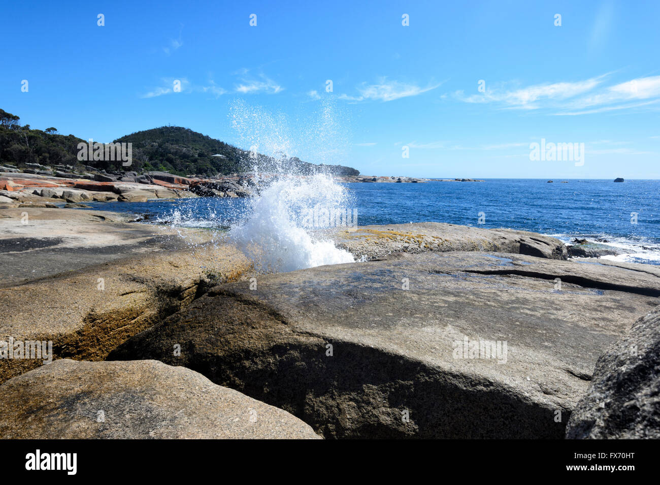 Bicheno Blowhole, Tasmania, Australia Stock Photo - Alamy