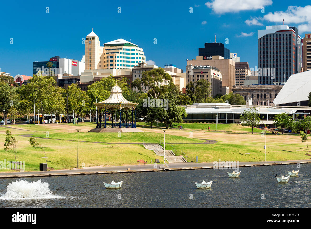 Adelaide, Australia - January 3, 2016: Adelaide city skyline viewed ...
