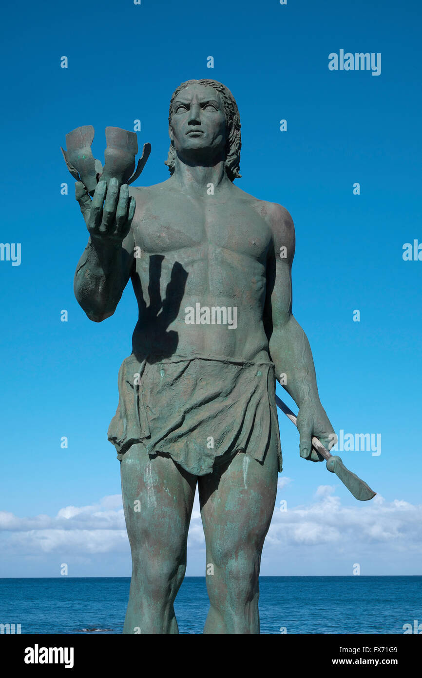 Monument to the Guanche warrior Hautacuperche, La Gomera, Valle Gran ...