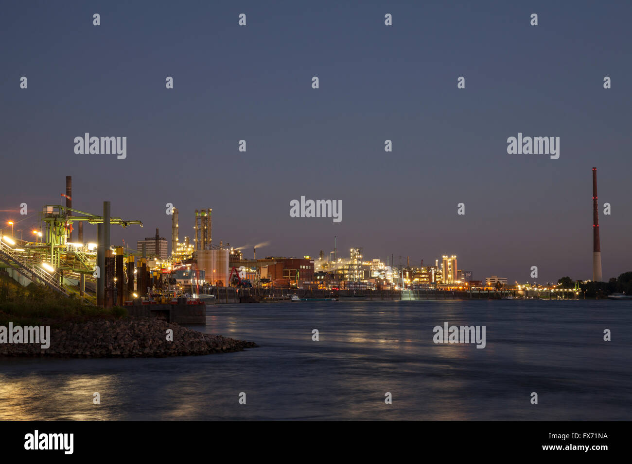 Chempark, Chemical Park, Bayer AG, Rhein, Leverkusen, North Rhine ...