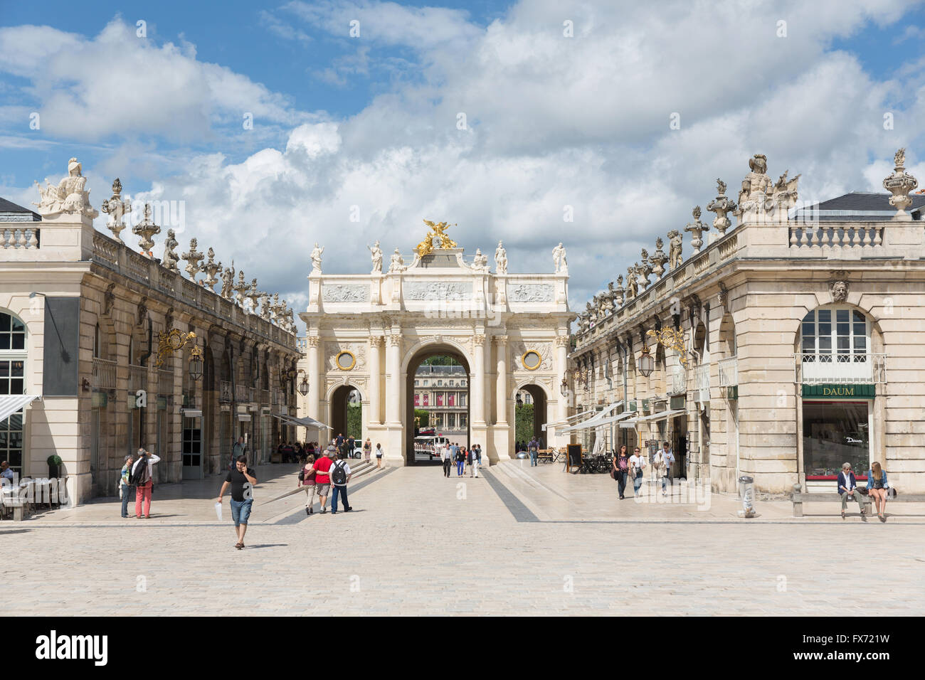 Triumphal Arch Arc Héré, Place Stanislas square, UNESCO World Heritage ...