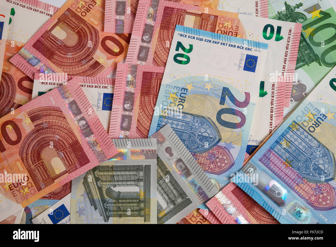 Bank notes, euros Stock Photo - Alamy