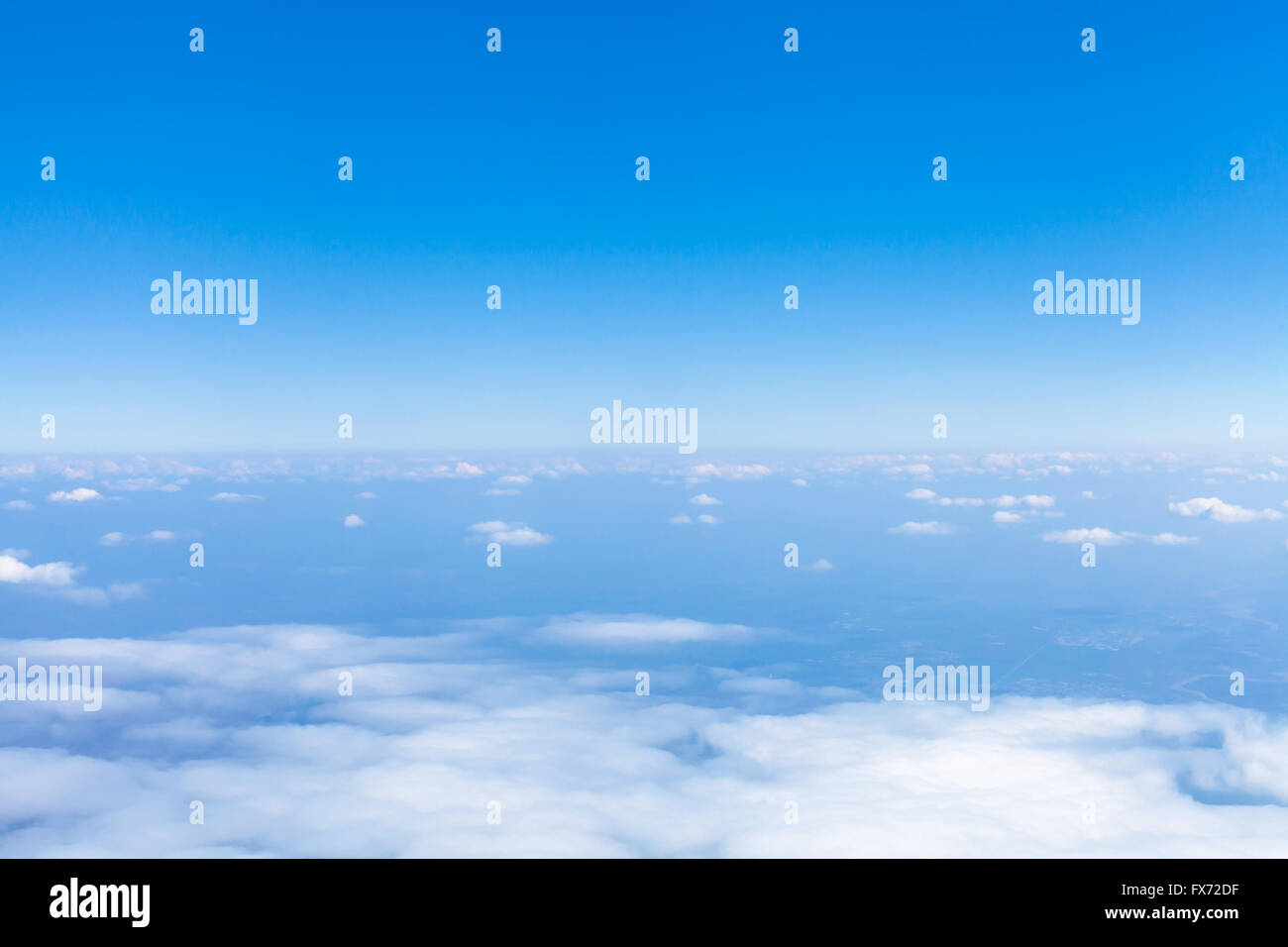 above view blue earth horizon from airplane Stock Photo - Alamy