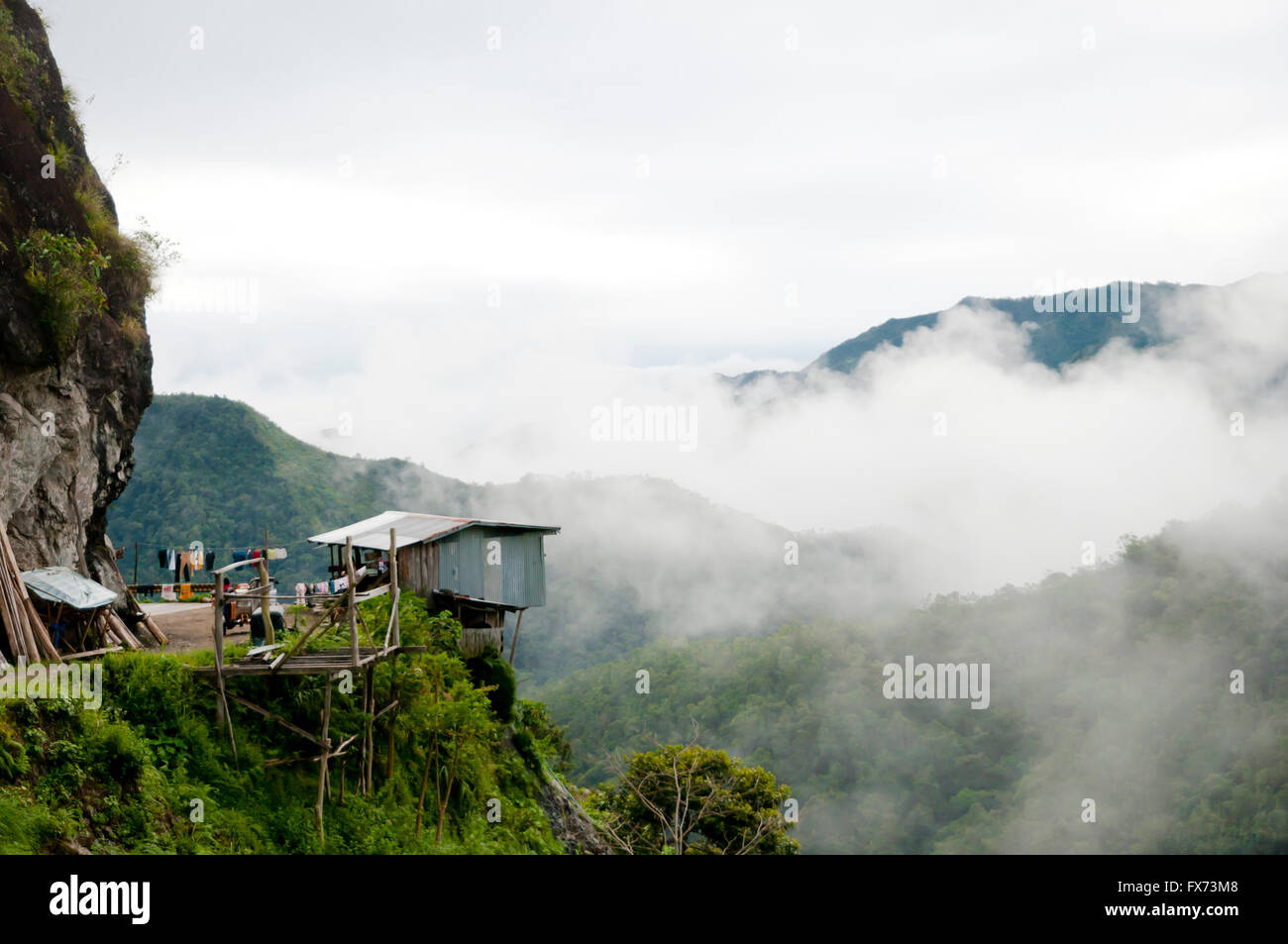 Hanging House in Cliff - Philippines Stock Photo - Alamy