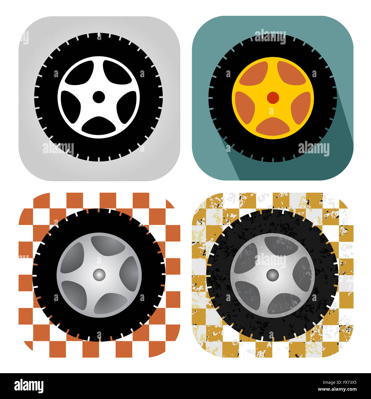 Wheel Icon Graphic Stock Photo - Alamy