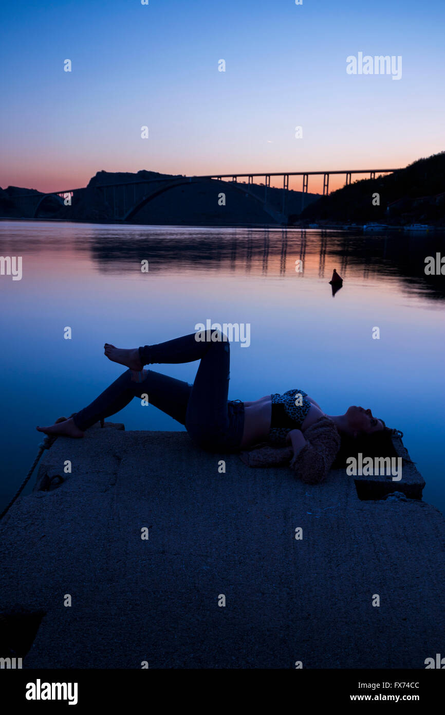 Lying laying down position posture hi-res stock photography and images ...