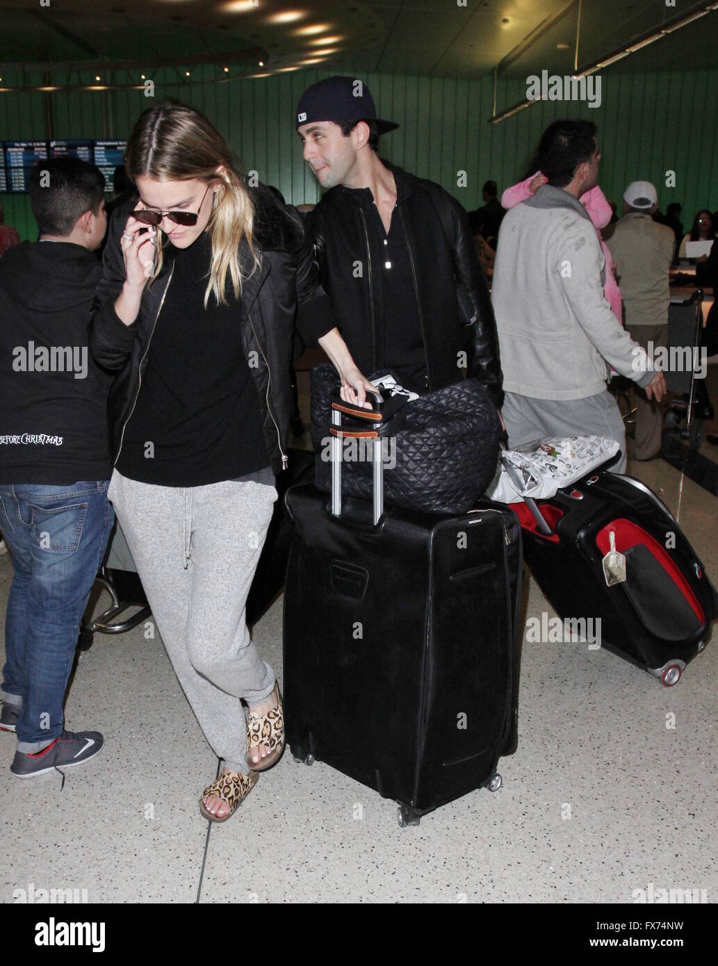 Josh Peck and his girlfriend Paige O'Brien arrive at Los Angeles ...
