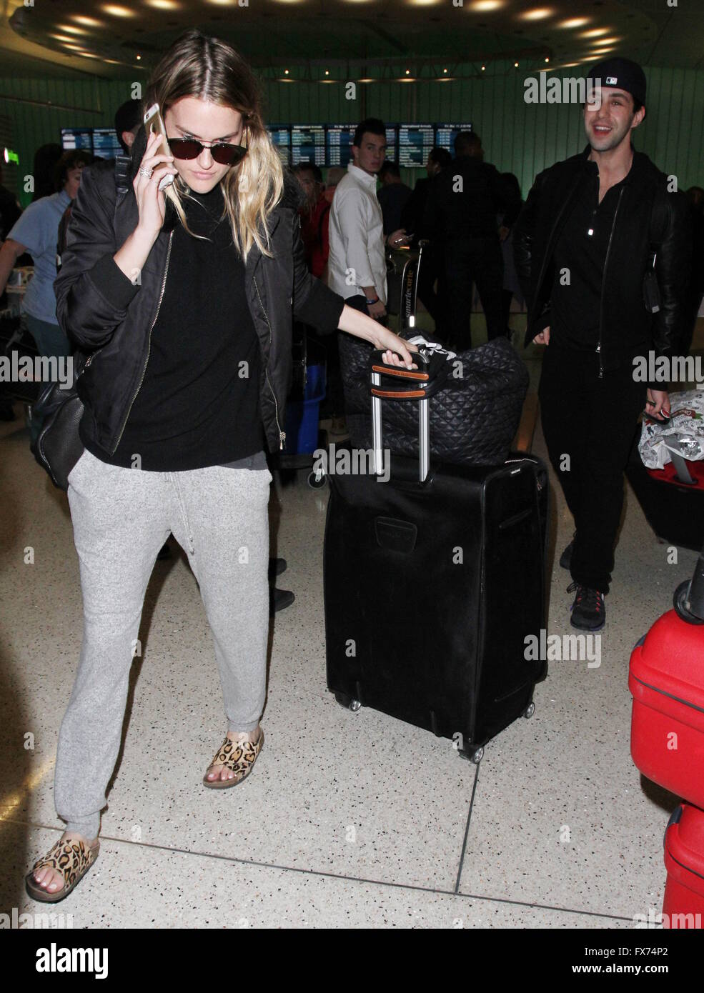 Josh Peck and his girlfriend Paige O'Brien arrive at Los Angeles ...