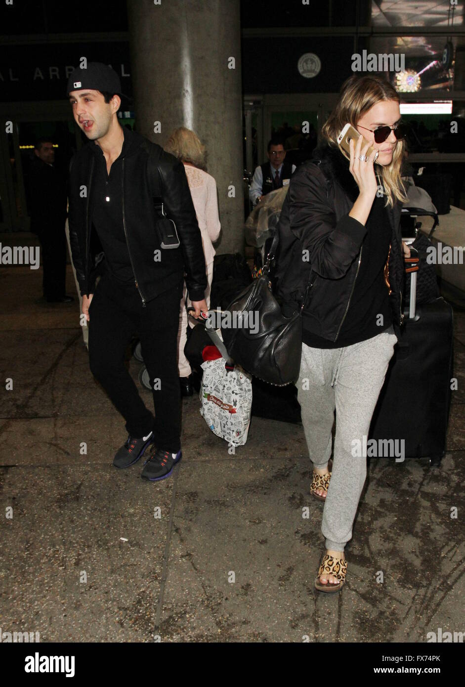 Josh Peck and his girlfriend Paige O'Brien arrive at Los Angeles ...