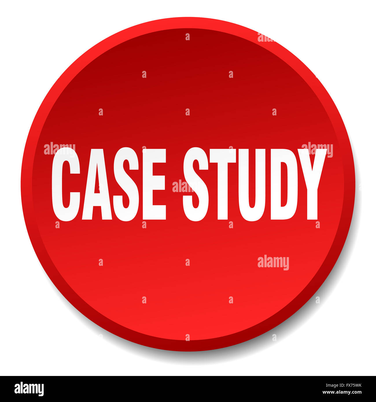case study red round flat isolated push button Stock Photo - Alamy