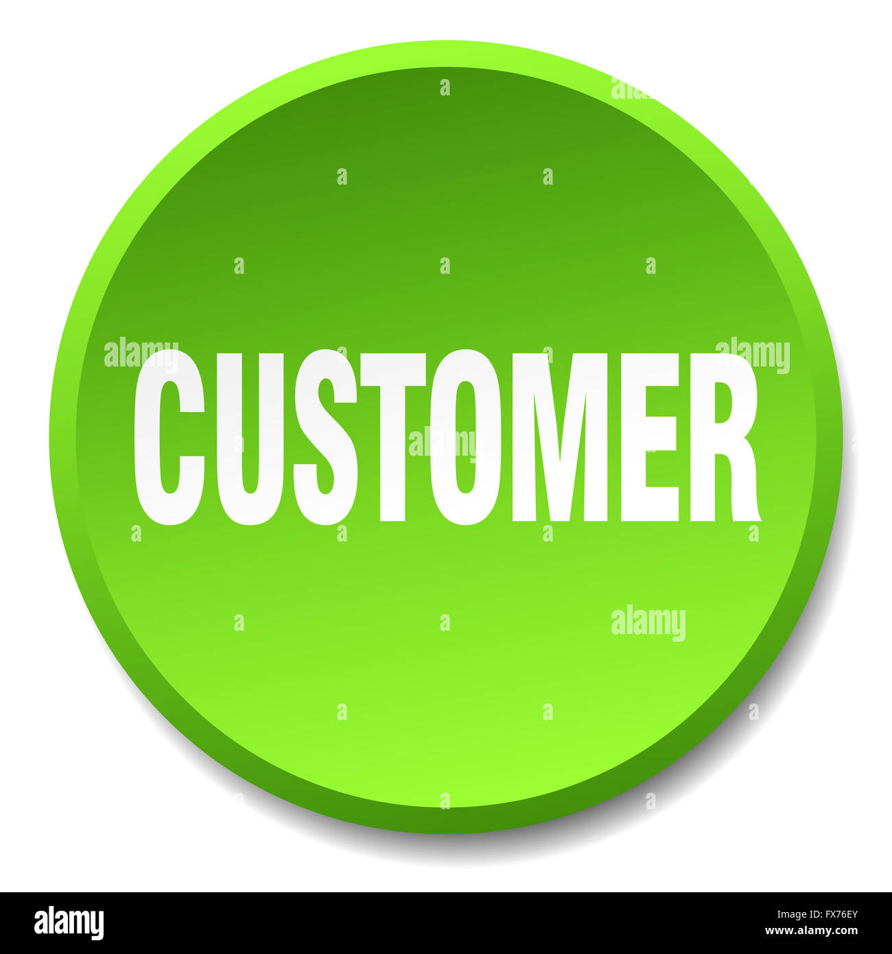 customer green round flat isolated push button Stock Photo - Alamy