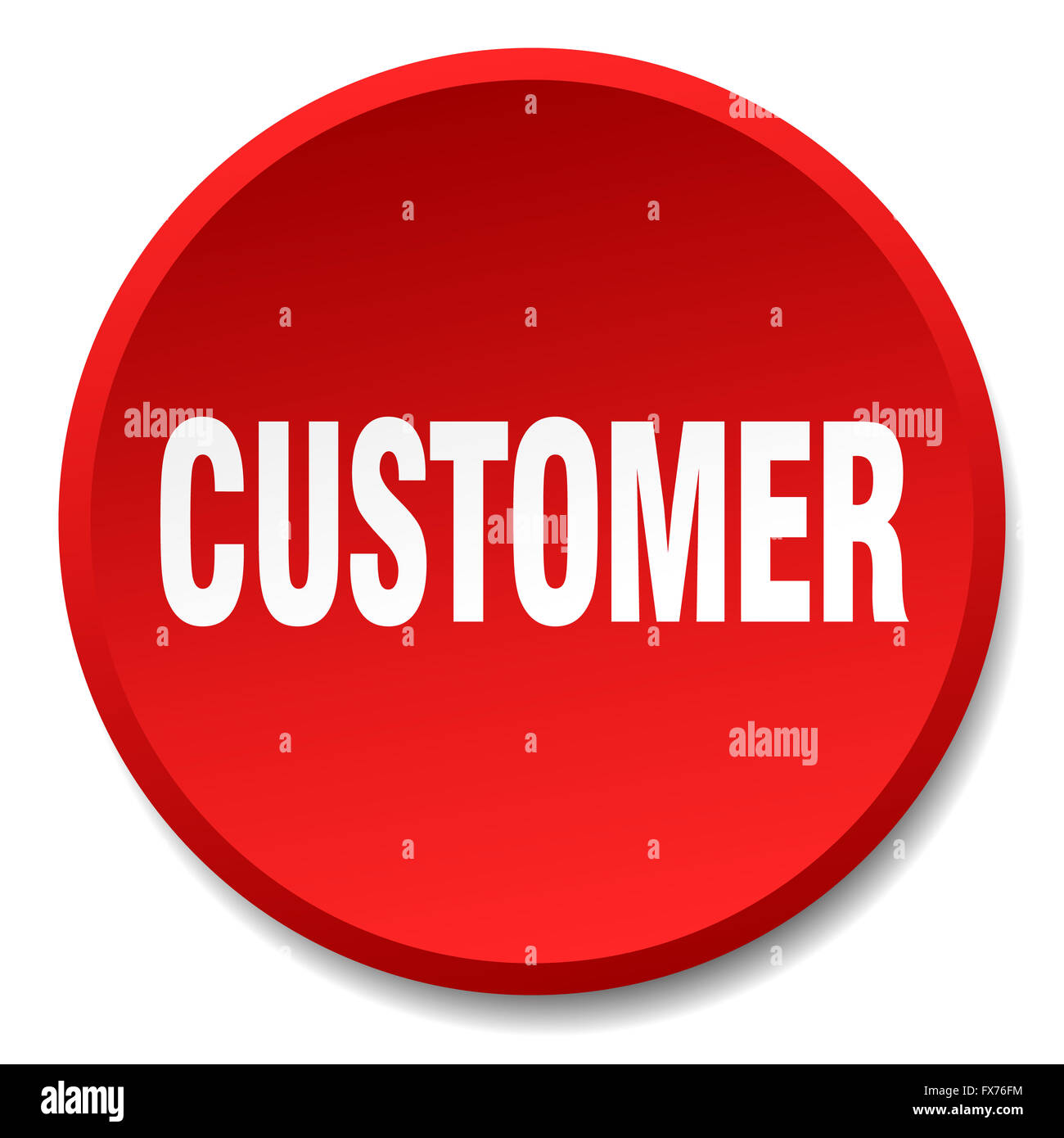 customer red round flat isolated push button Stock Photo - Alamy