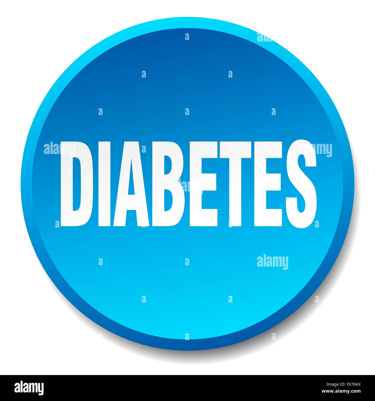 diabetes blue round flat isolated push button Stock Photo - Alamy
