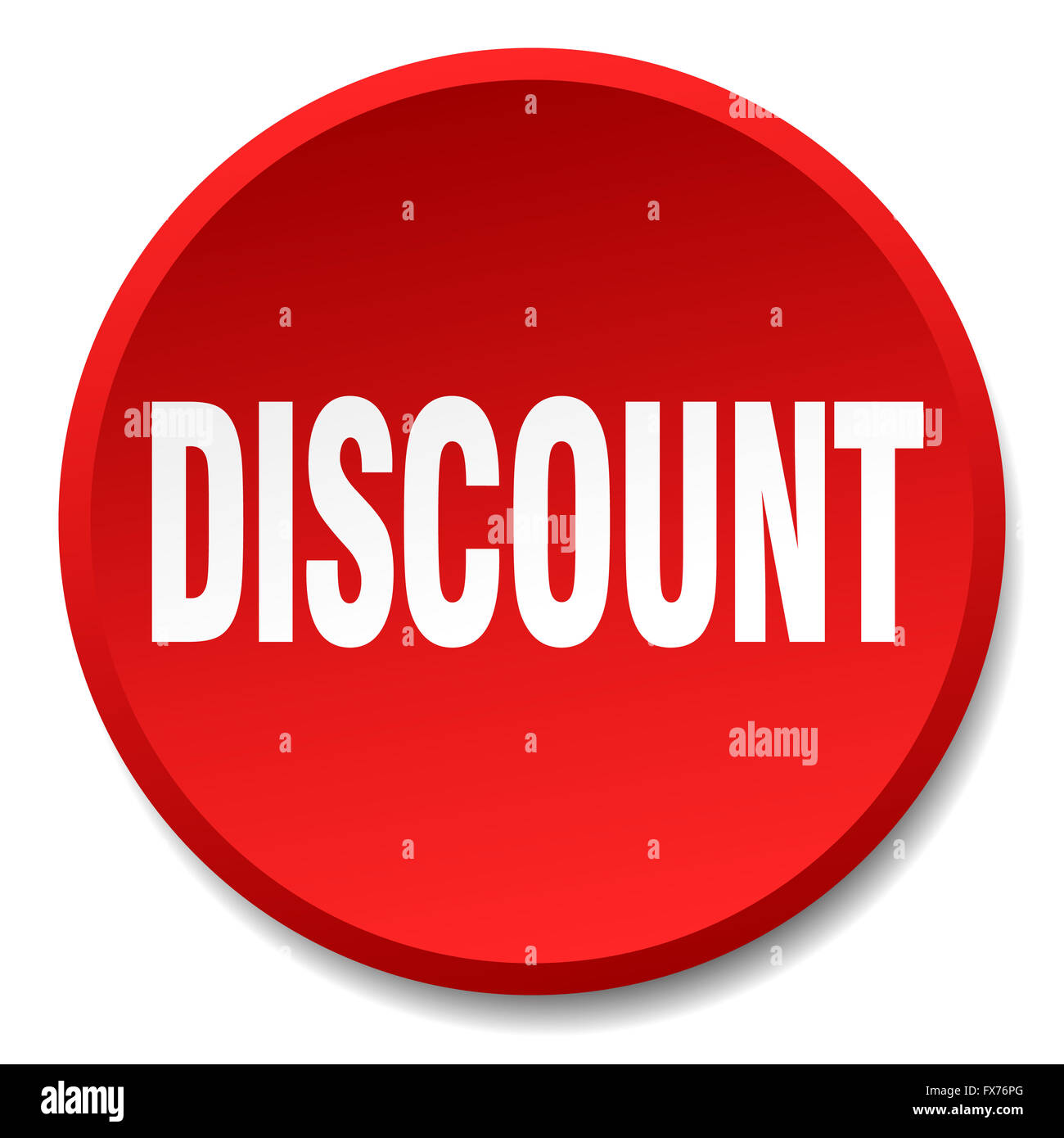 discount red round flat isolated push button Stock Photo - Alamy