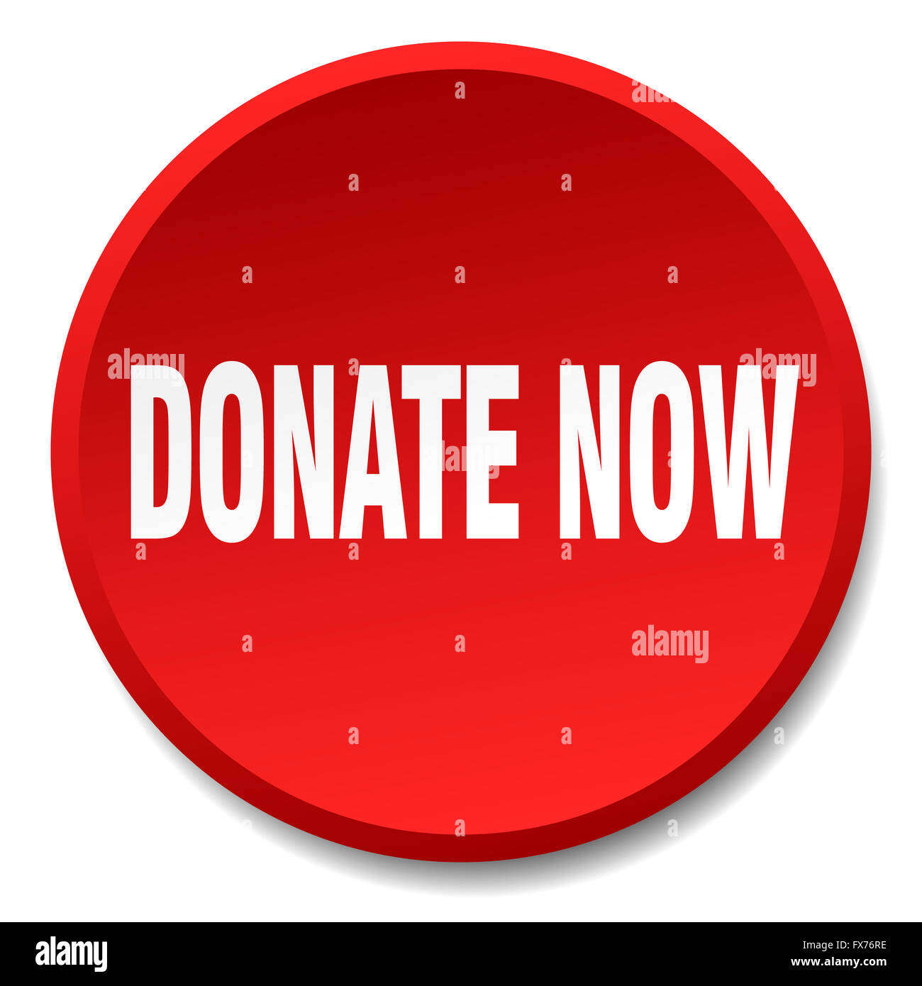 donate now red round flat isolated push button Stock Photo - Alamy