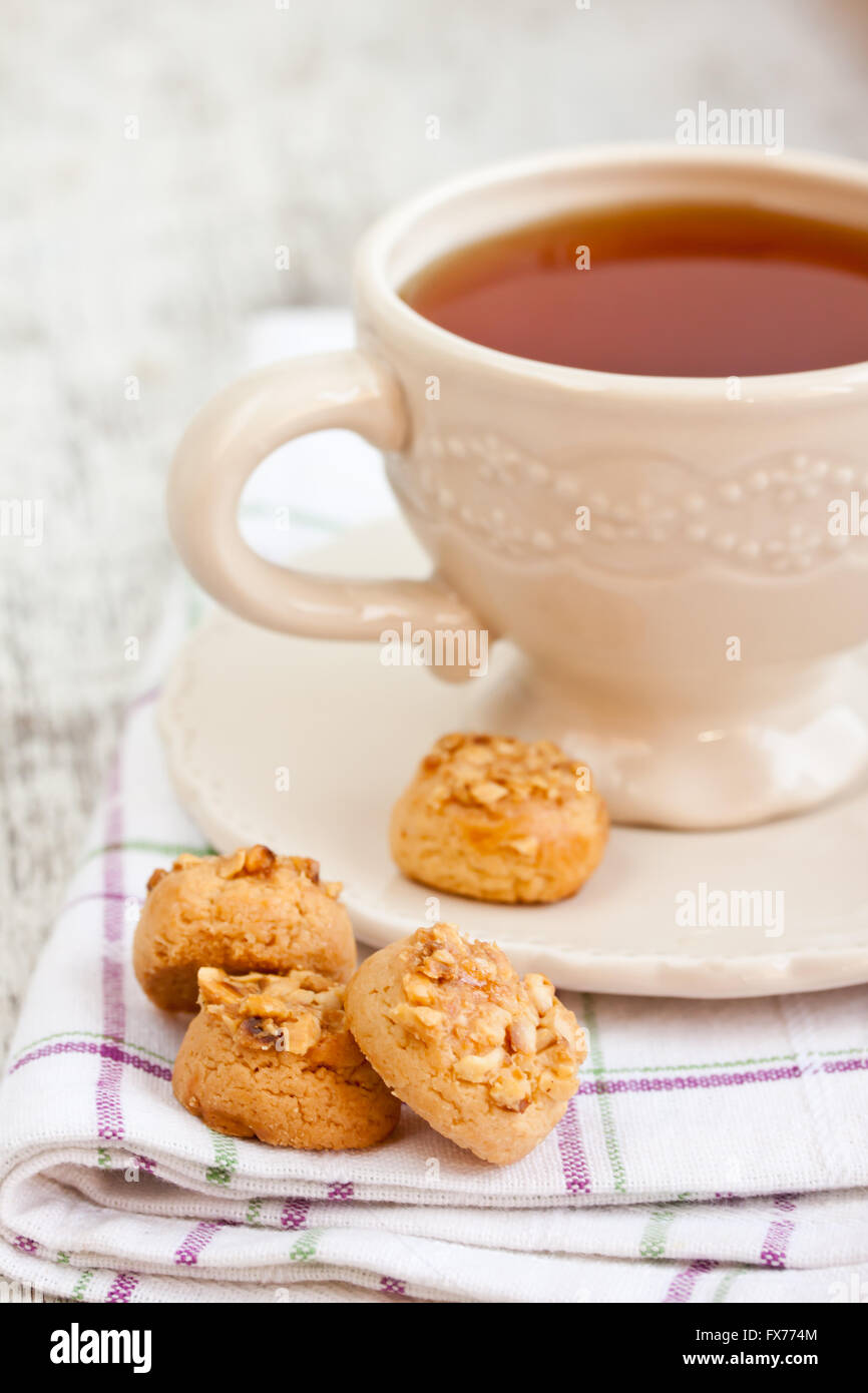 tea and cookie Stock Photo - Alamy