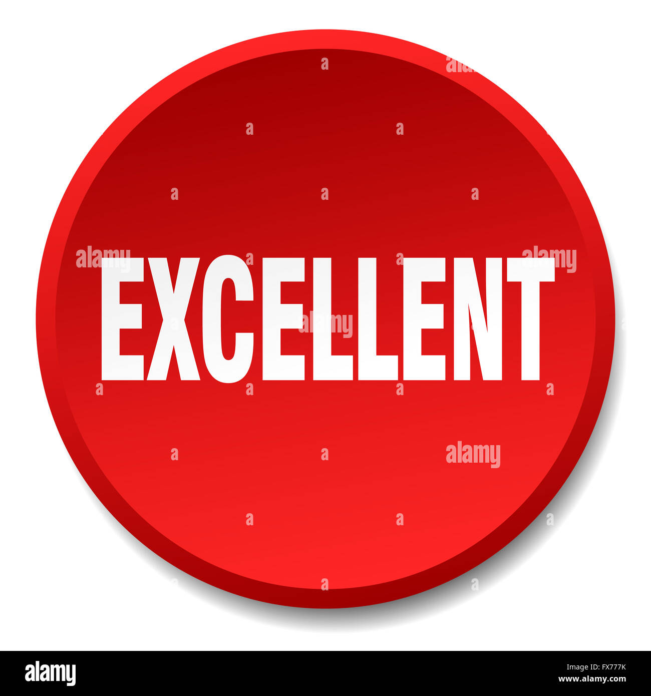 excellent red round flat isolated push button Stock Photo - Alamy