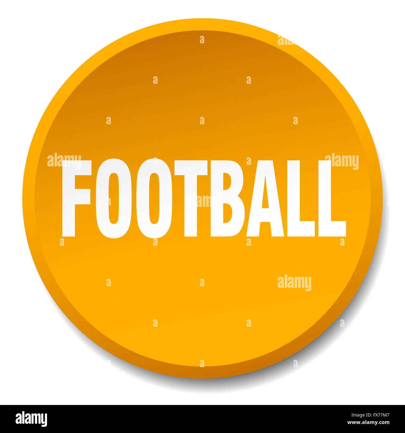 football orange round flat isolated push button Stock Photo - Alamy
