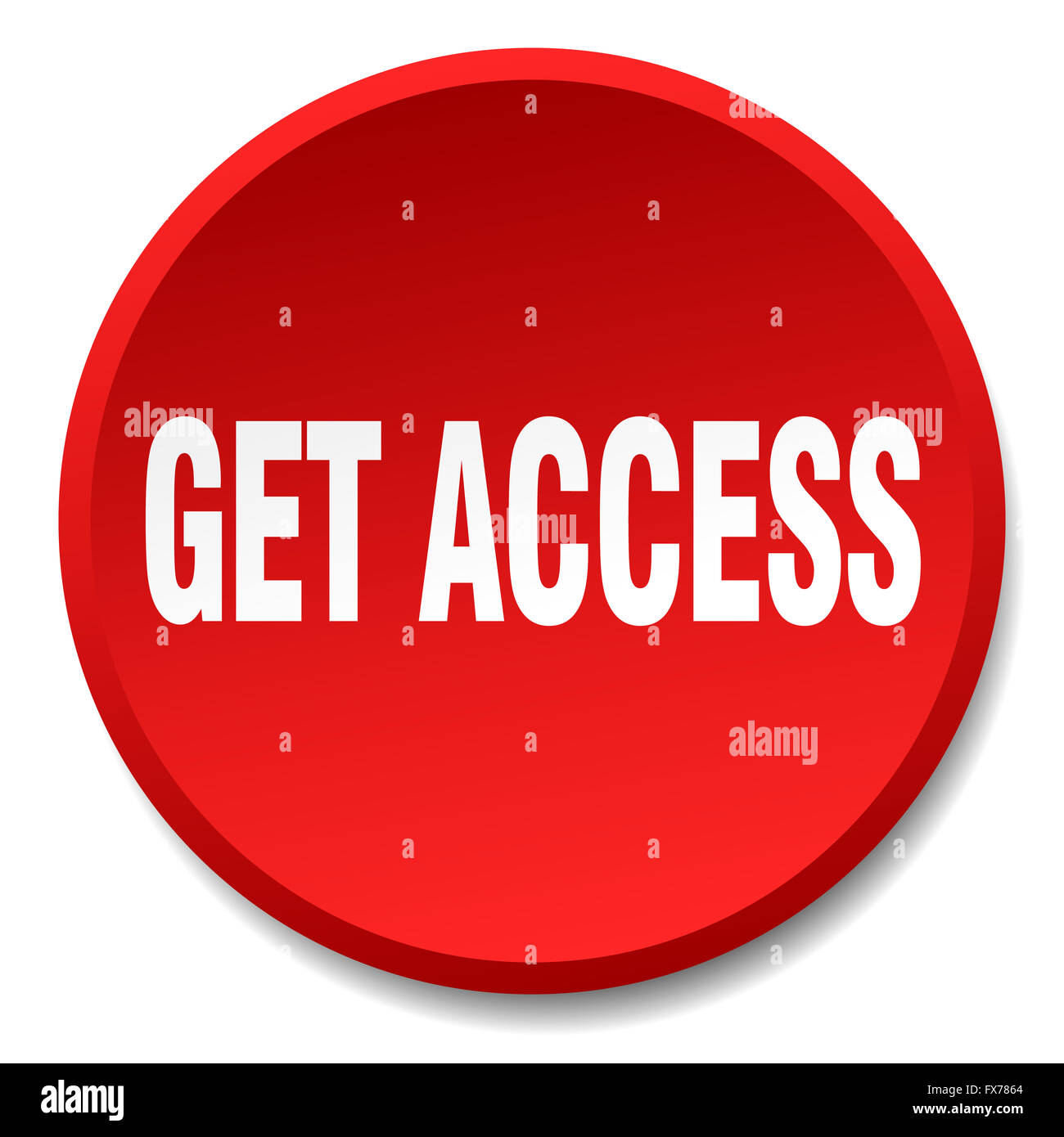 get access red round flat isolated push button Stock Photo - Alamy