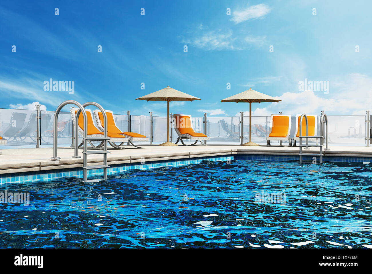 Swimming pool built on the rooftop of a building Stock Photo - Alamy