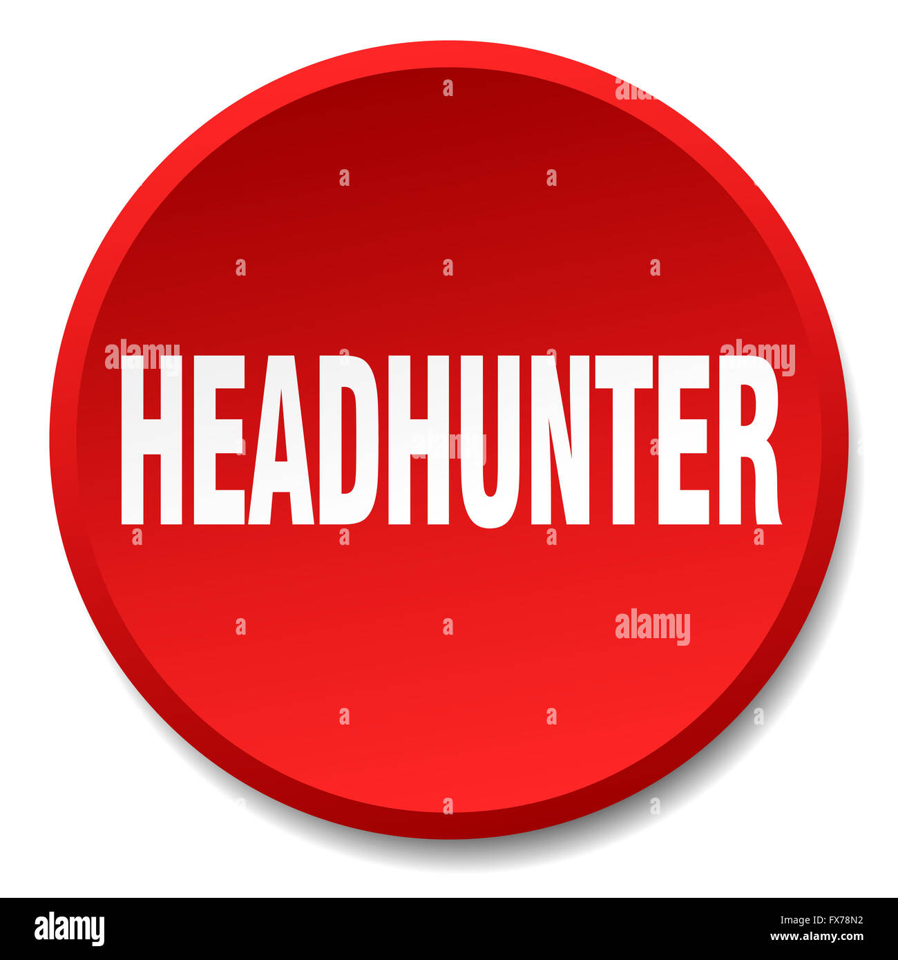 headhunter red round flat isolated push button Stock Photo - Alamy